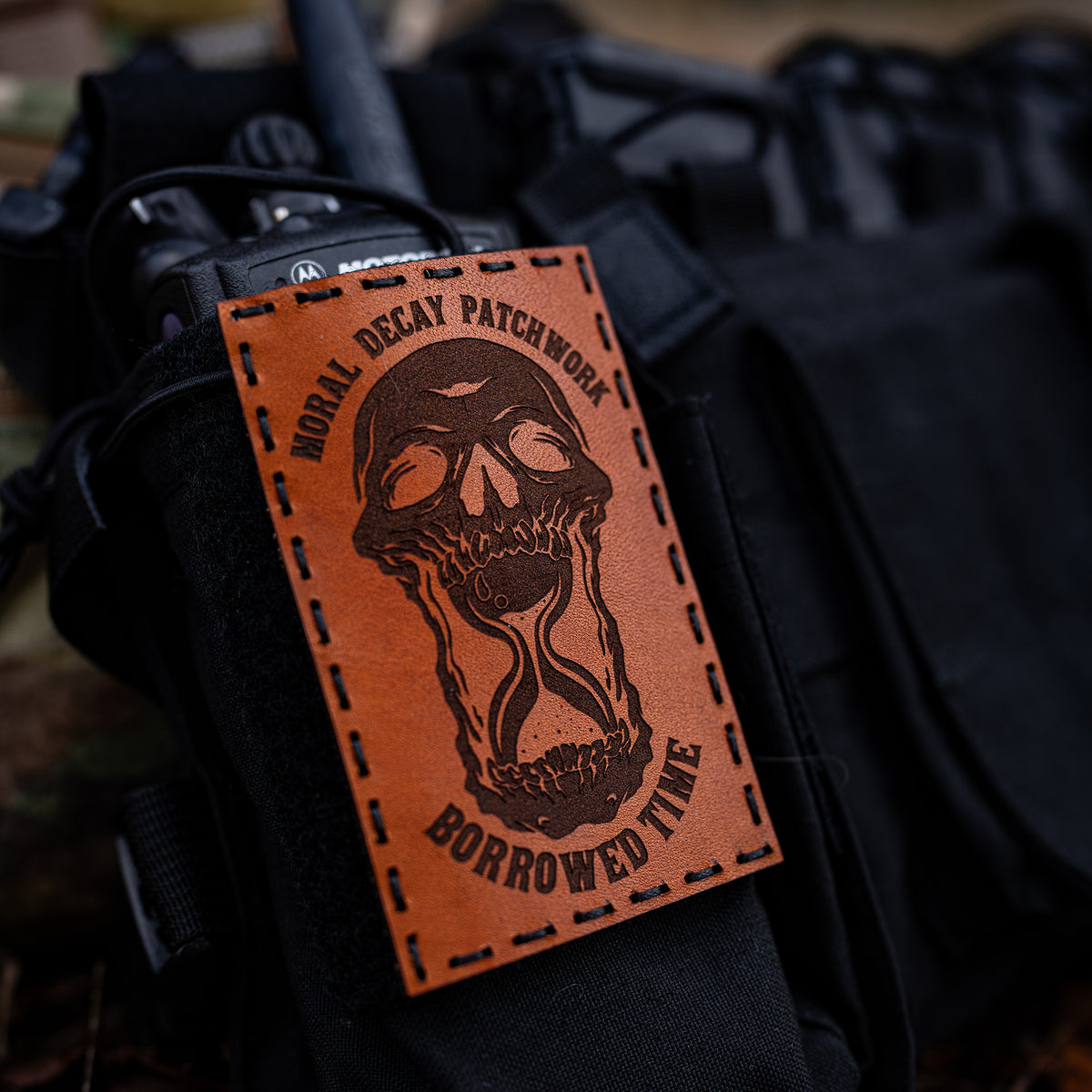 Borrowed Time Leather Patch – Moral Decay Patchwork