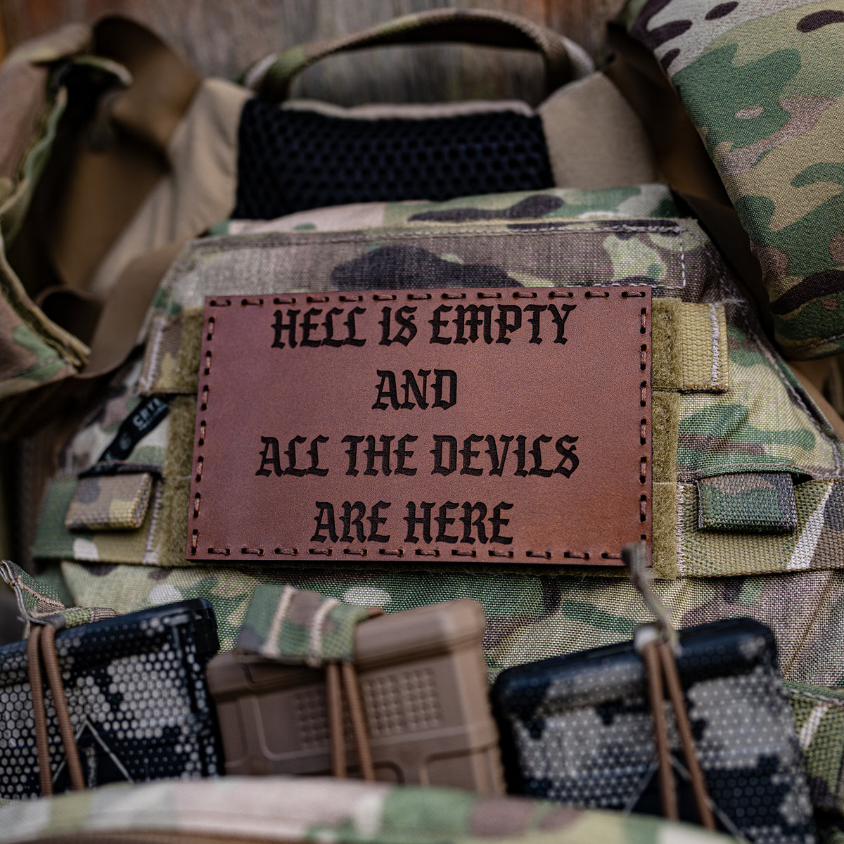 Hell is Empty Leather Patch – Moral Decay Patchwork