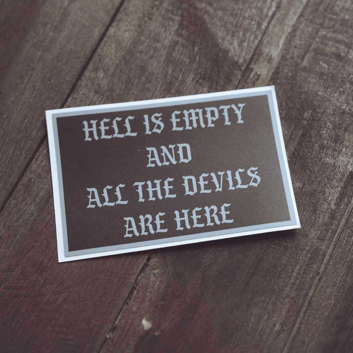 Hell is Empty Slap – Moral Decay Patchwork