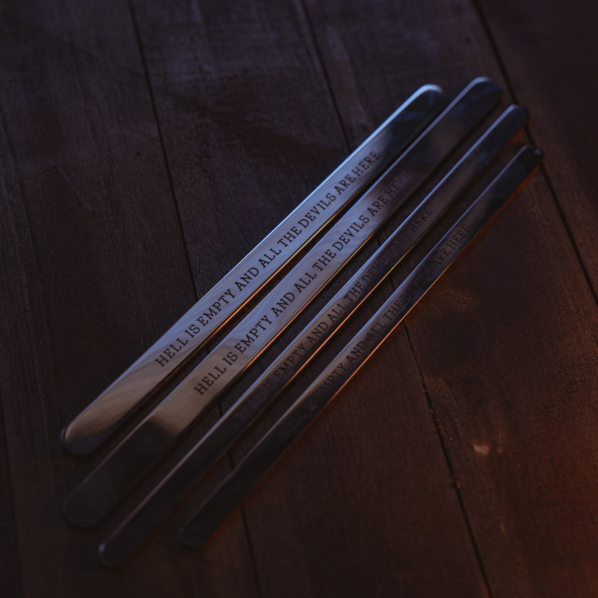 Hell is Empty Stainless Steel Cuff – Moral Decay Patchwork